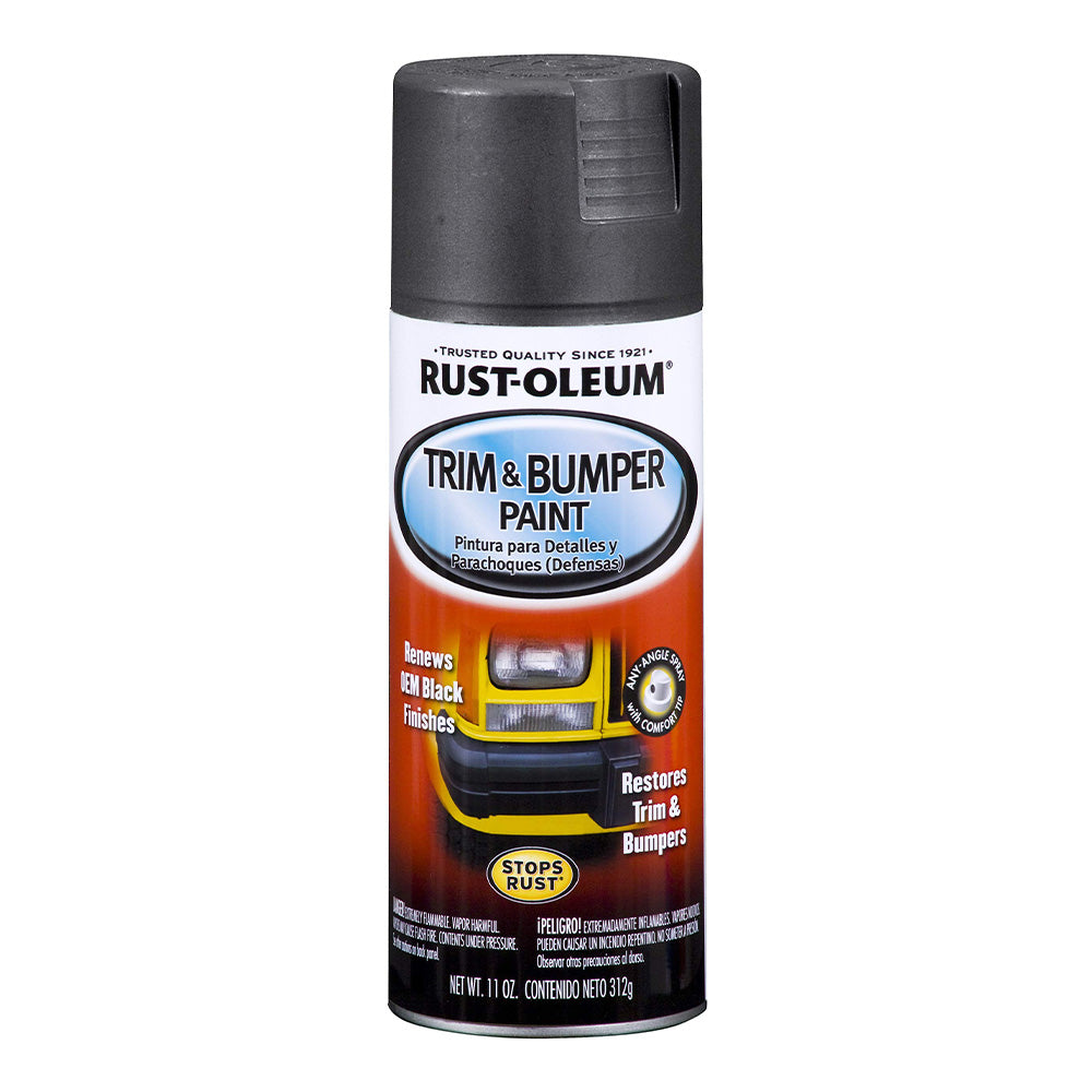 RUST-OLEUM Automotive Trim and Bumper Spray Paint 312g Aerosol Matt Bl ...