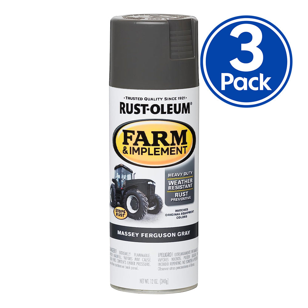 RUST-OLEUM Farm Equipment Spray Paint Massey Ferguson Grey 340g Aeroso ...