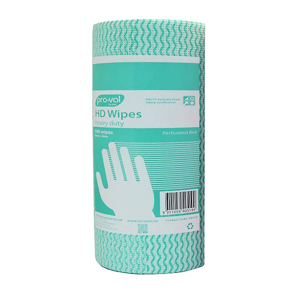 PROVAL Heavy Duty Green HD Workshop Cleaning Wipes Roll x 100 Wipes ...