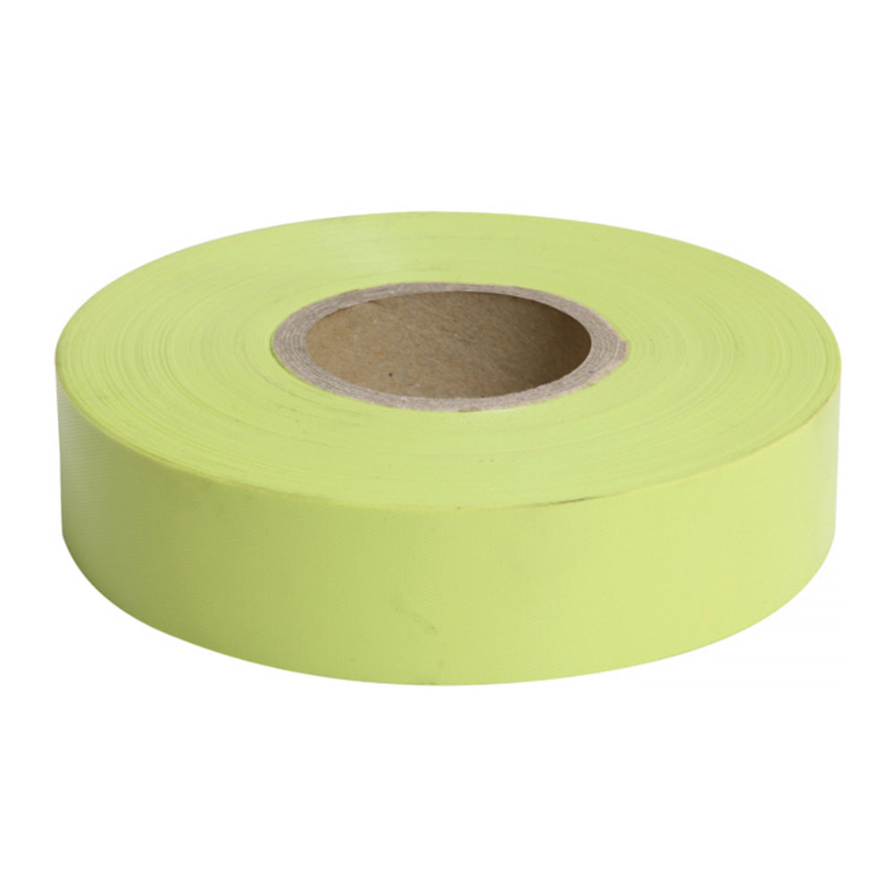 DYMARK Survey Tape 25mm x 100m Fluro Yellow Roll Flagging Marking Surv ...