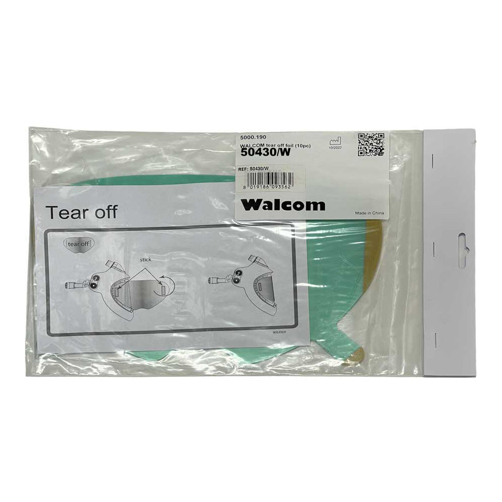 WALCOM Visor Tear Offs 360 EVO Mask Respirator x 10 pack - 50430/W ...
