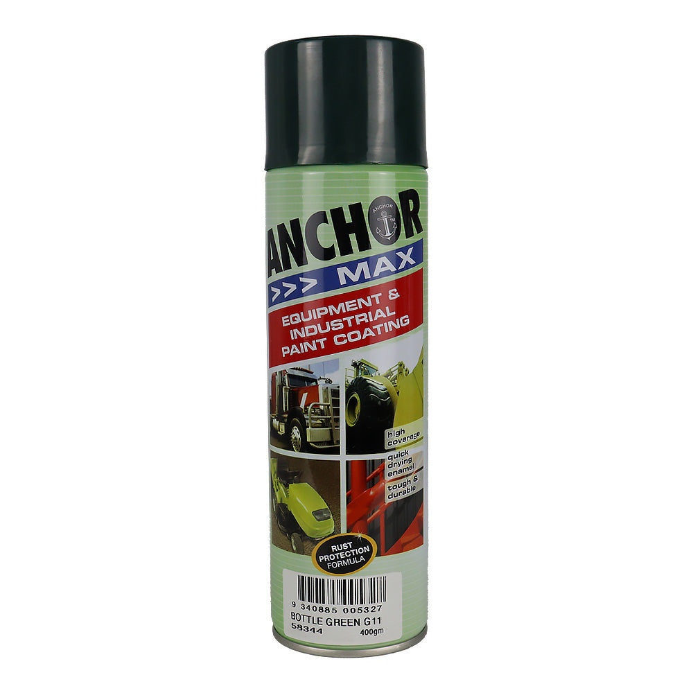 ANCHOR MAX Bottle Green G11 400gm Industrial Spray Paint High Coverage ...