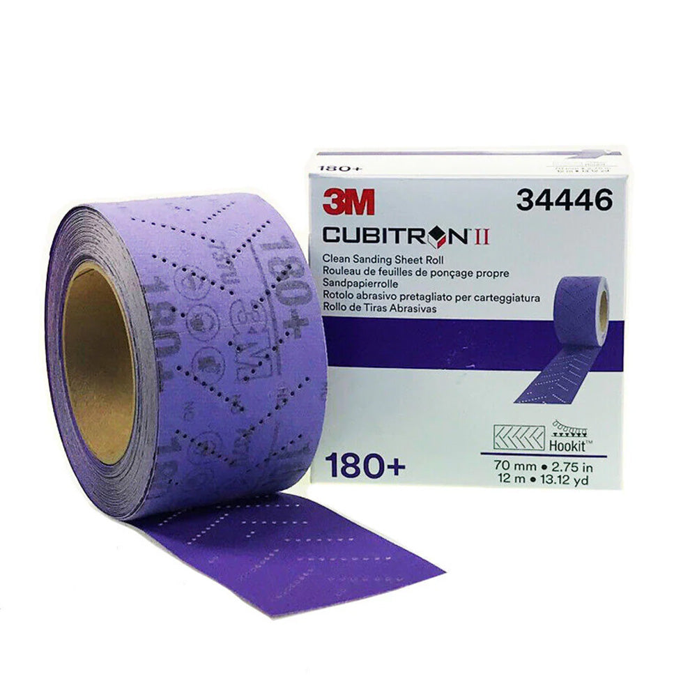 3M 34446 Cubitron II Hookit Sanding Sheet Roll 180+ Grit 70mm x 12m ...