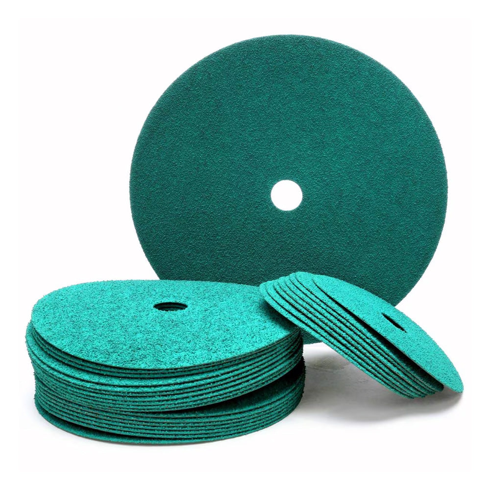 3M Green Corps Fibre Disc 178mm 24 Grit x 20 Pack Grinding Sanding Dis ...