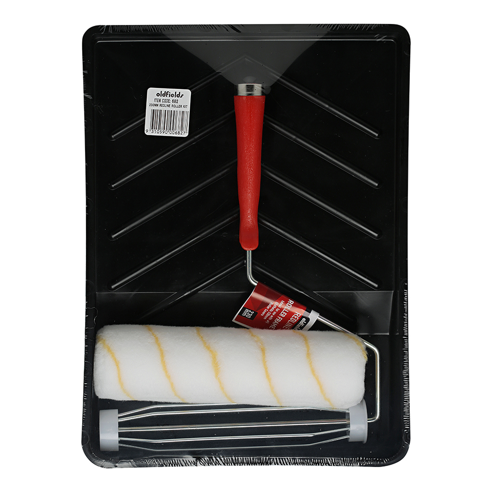 OLDFIELDS Redline Paint Roller Kit 230mm 3 Piece Economical DIY Tray S ...