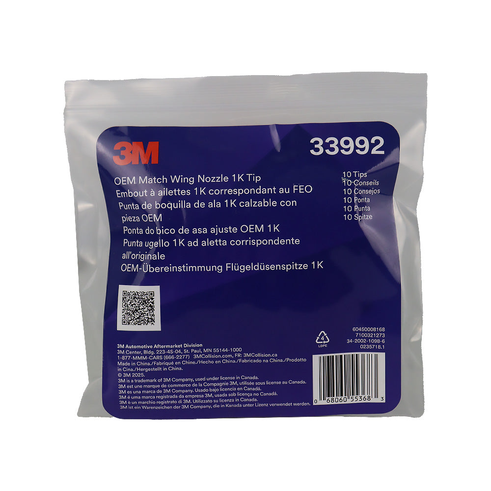 3M OEM Match Wing Nozzle 1K Tip 33992 10 Pack Seam Sealer Nozzles ...