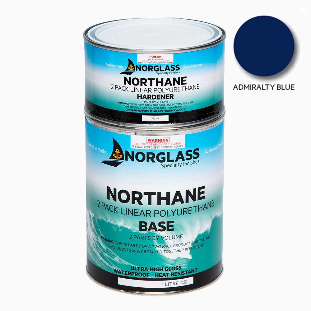 NORGLASS Northane Marine 2 Pack Linear Polyurethane 1L Admiralty Blue ...