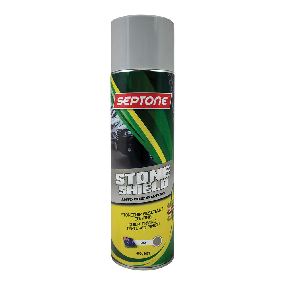 SEPTONE Stoneshield Solvent Based Elasticised Coating 400g Aerosol Gre ...