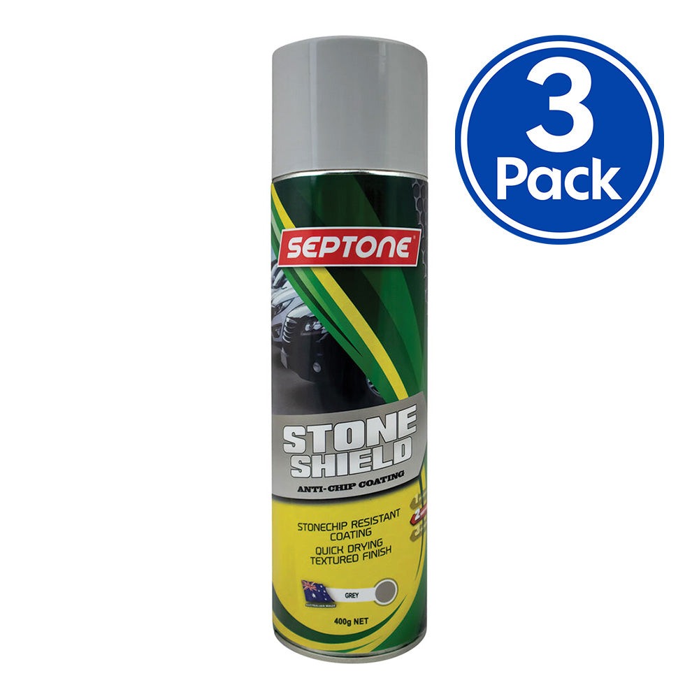 SEPTONE Stoneshield Solvent Based Elasticised Coating 400g Aerosol Gre ...
