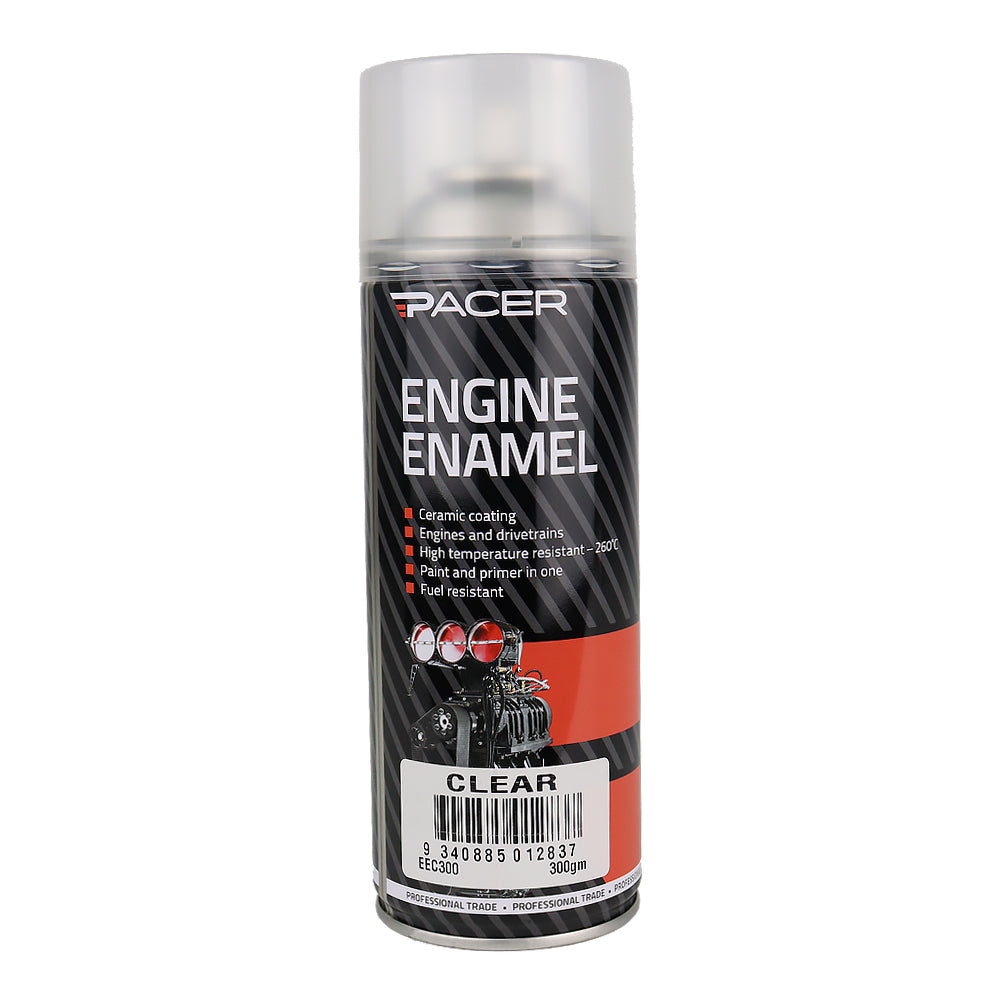 PACER Engine Enamel Clear 300gm Aerosol High Temperature Spray Paint ...