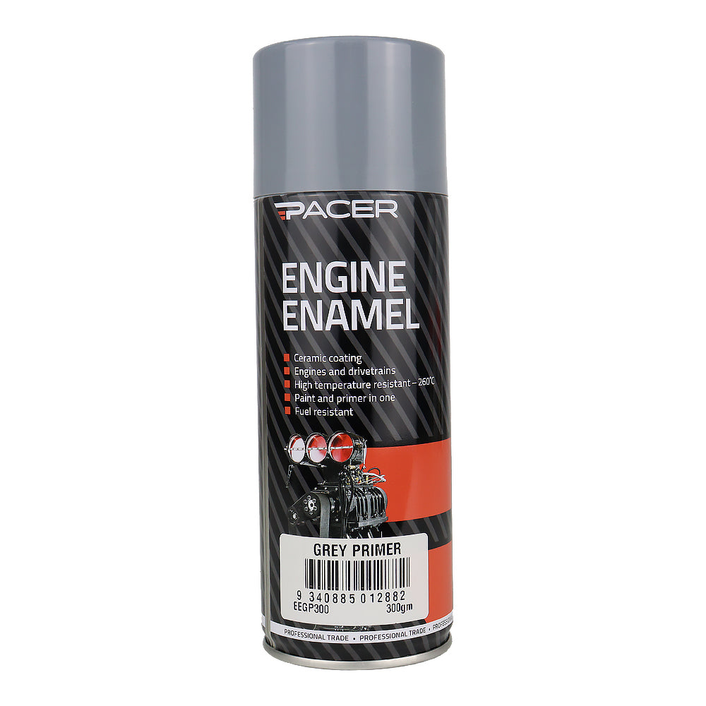 PACER Engine Enamel Grey Primer 300gm Aerosol High Temperature Spray P ...