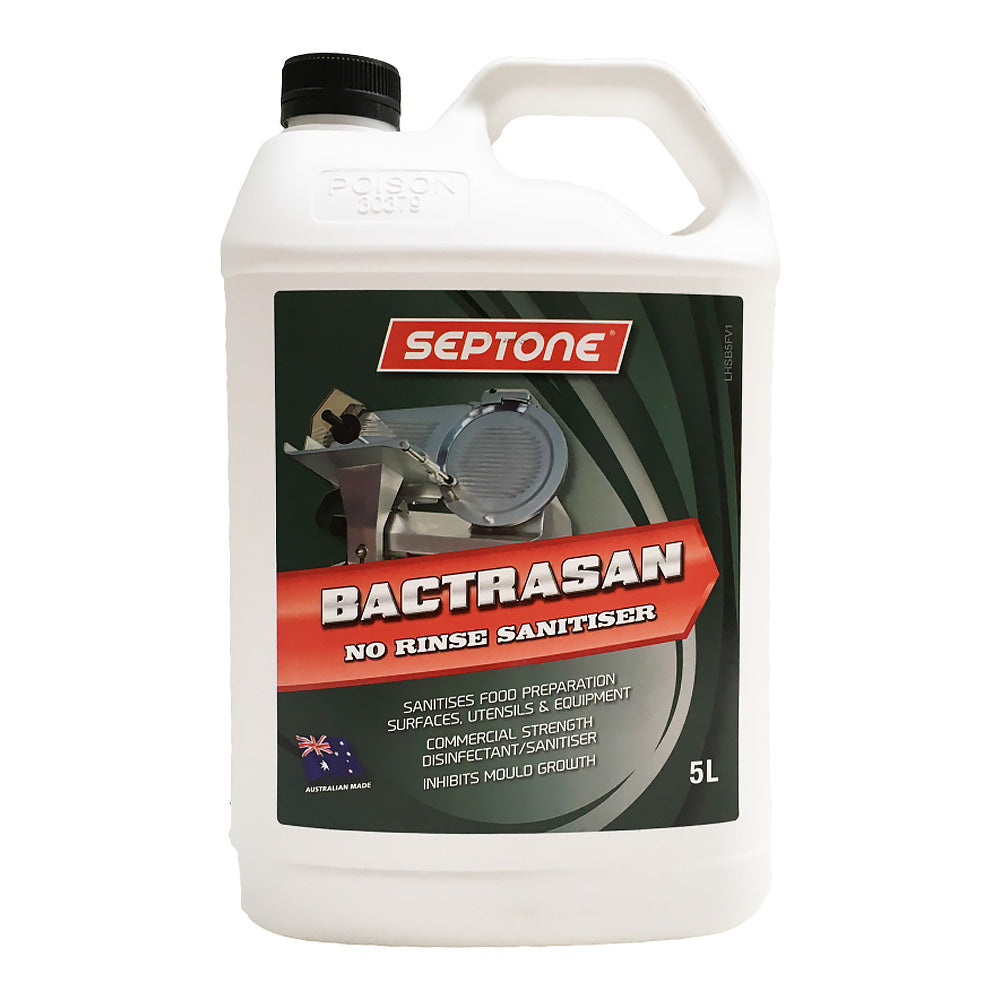 SEPTONE Bactrasan Powerful Ammonium Based No Rinse Liquid Sanitiser 5L – Wholesale Paint Group