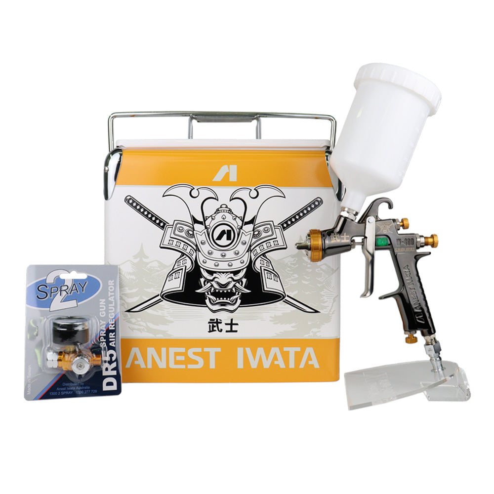 ANEST IWATA Limited Edition Samurai W400 Bell Aria 1.3mm Spray Gun Kit ...
