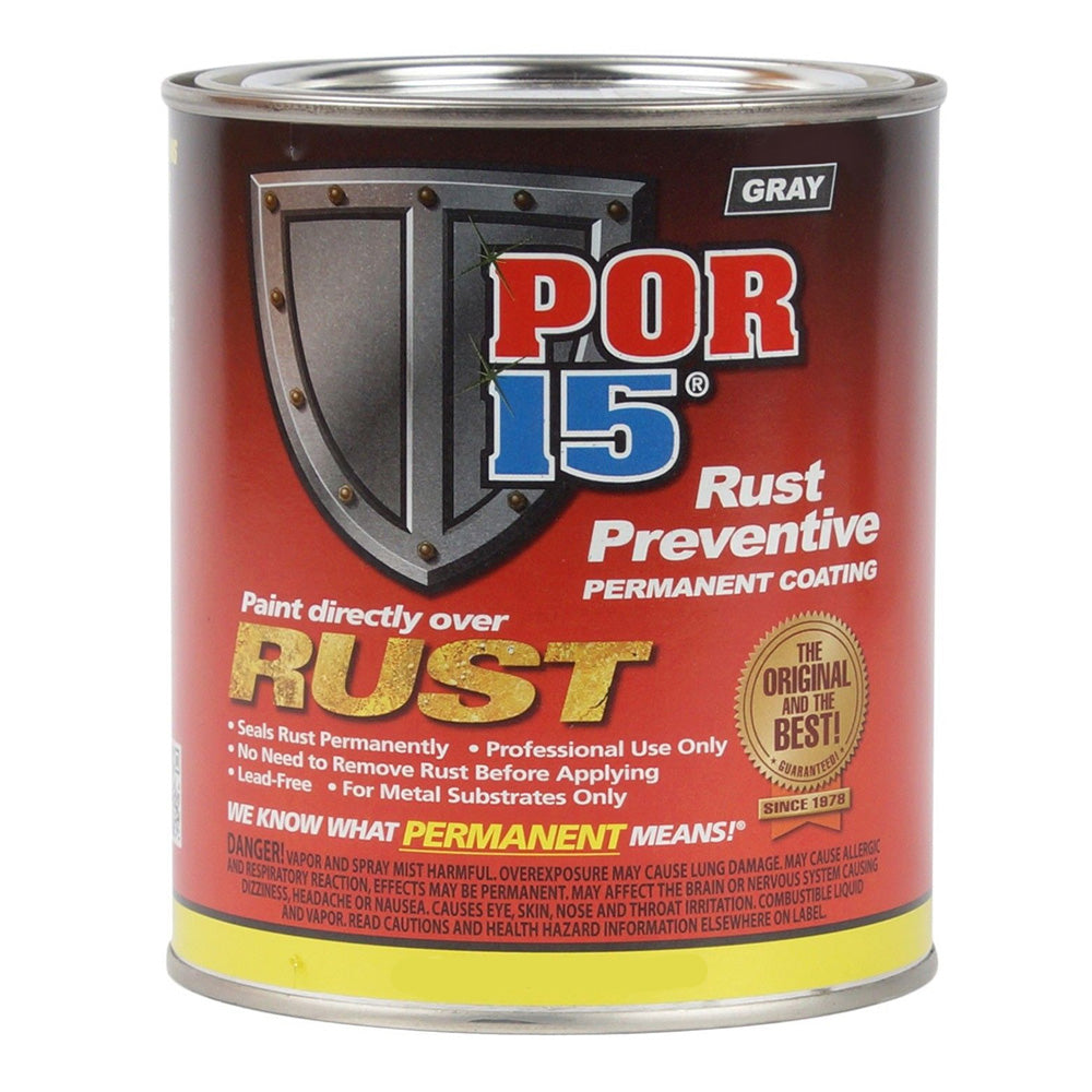 POR15 Rust Preventive Coating 473ml Grey Permanent Coating Paint ...