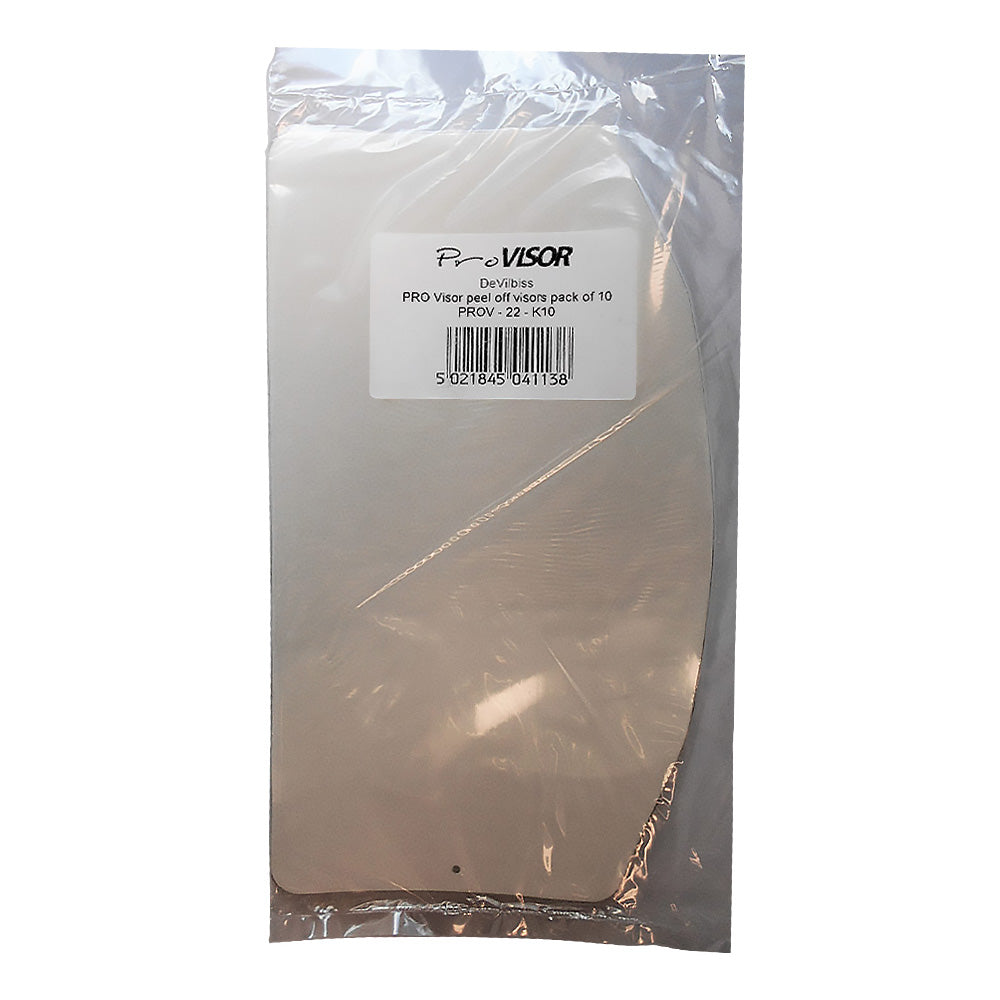 DEVILBISS Pro Visor Peel Off Visors PROV-22-K10 x 10 Pack to suit PROV ...