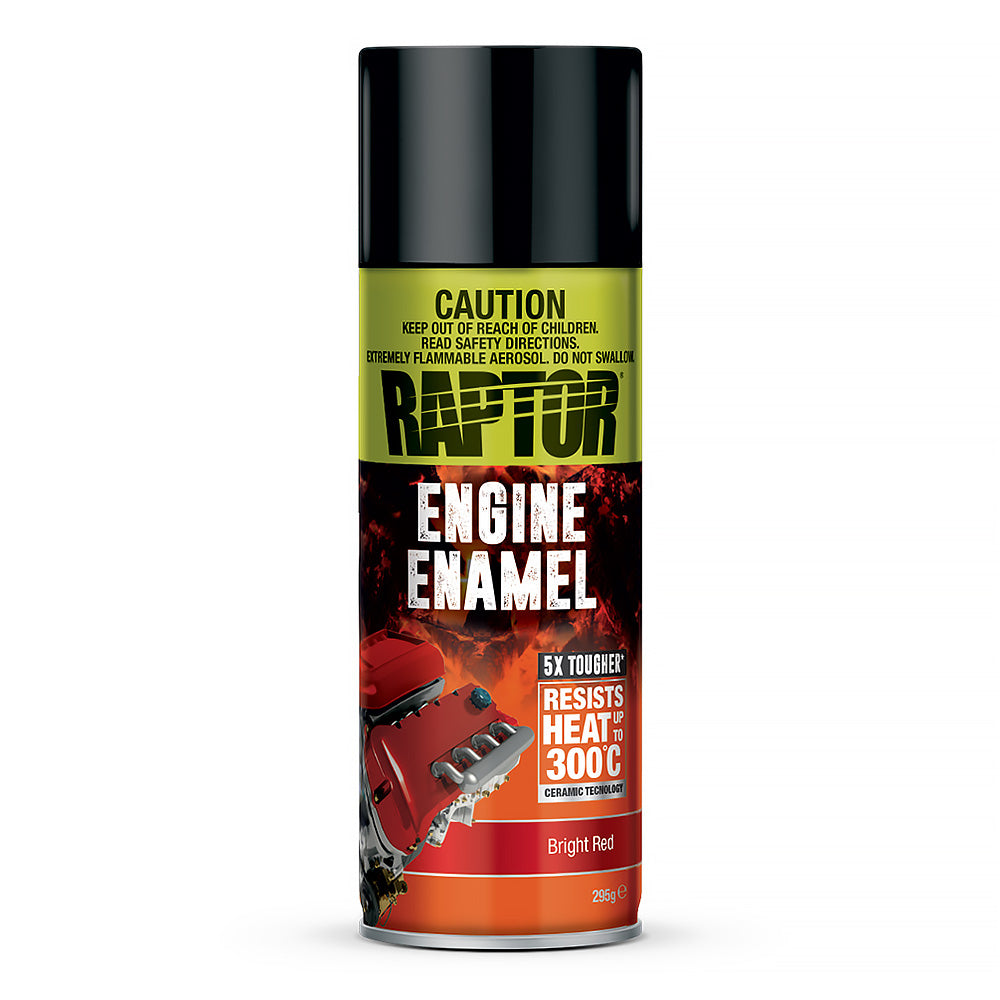 U-POL Raptor High Temp Engine Enamel Spray Paint Aerosol 295g Bright R ...