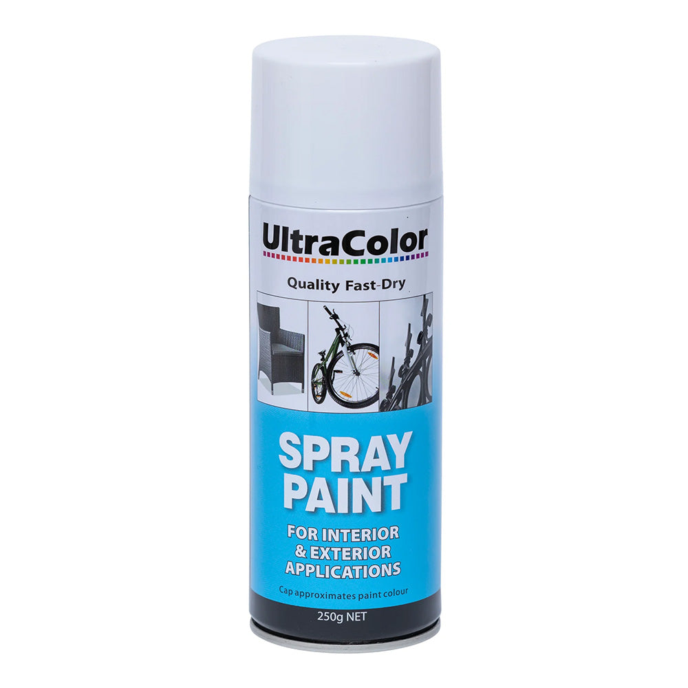 ULTRACOLOR Spray Paint Fast Drying Interior Exterior 250g Undercoat Wh ...