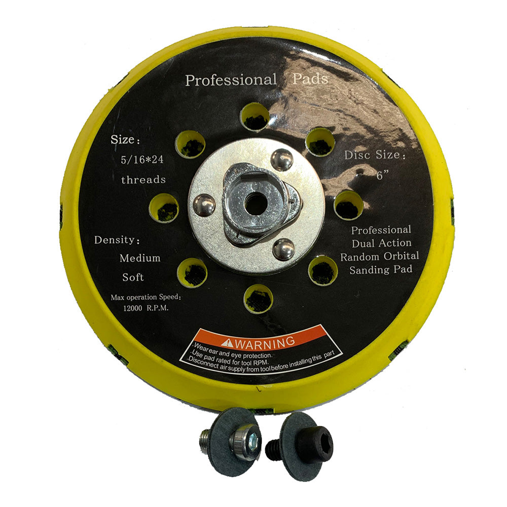 VELOCITY Dual Action Backing Pad 8+1 Hole 150mm 6" Hook & Loop Suits F ...