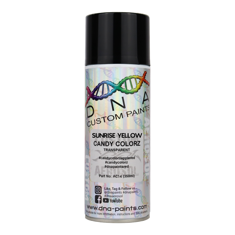 DNA PAINTS Candy Colorz Spray Paint 350ml Aerosol Candy Sunrise Yellow ...