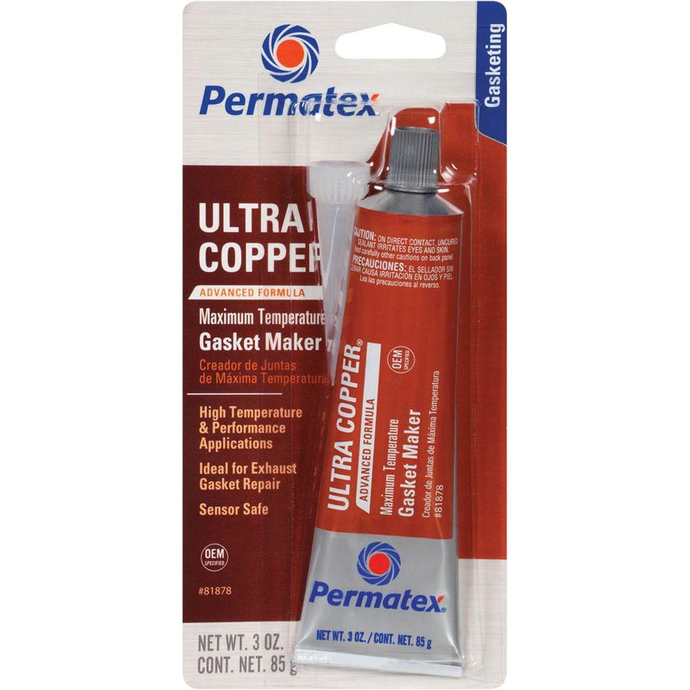 Permatex Ultra Copper Maximum Temperature RTV Silicone Gasket Maker 85 ...
