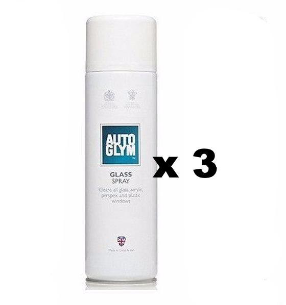 Autoglym Glass Spray Automotive Car Cleaning Rapid Action 450ml x 3 ...