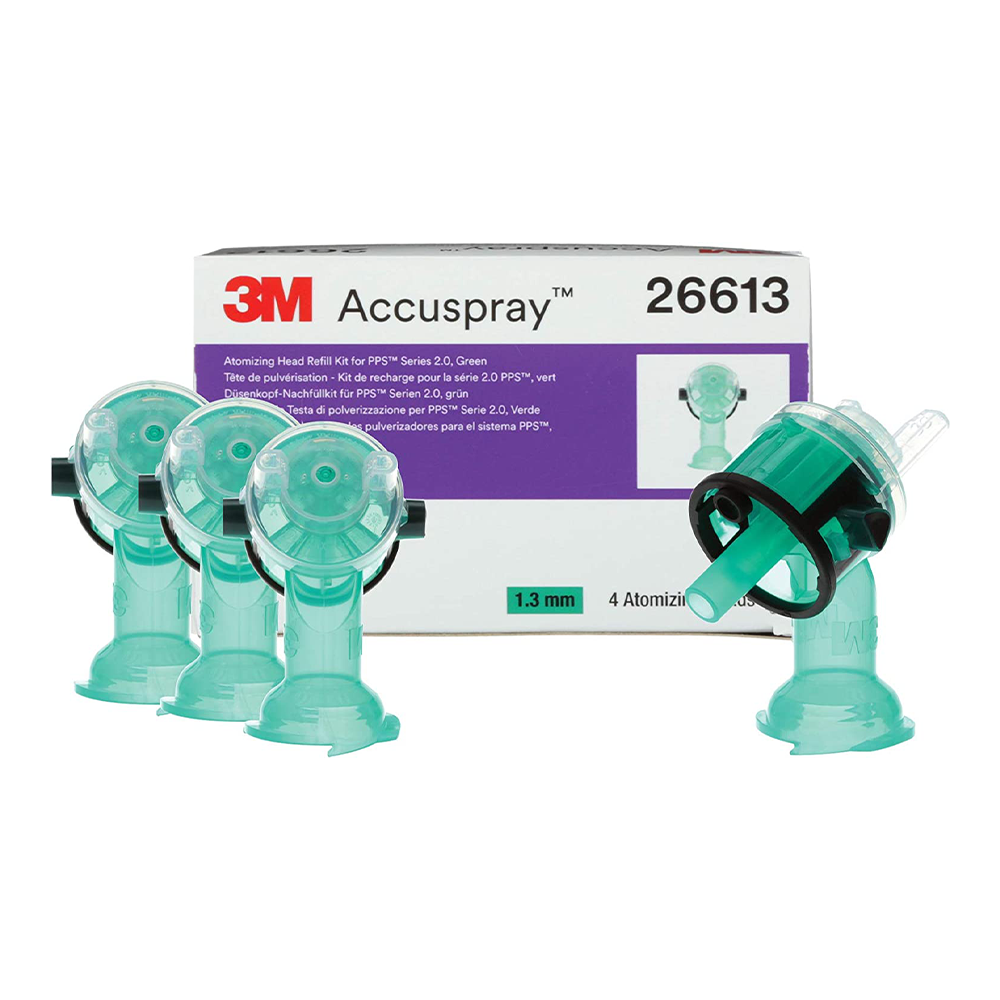 3M 26613 Accuspray Atomizing Head Refill Kit 1.3mm 4 Pack Spray Paint – Wholesale Paint Group