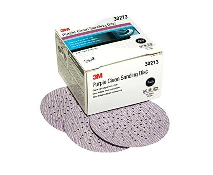 3M 31464 Purple Clean Sanding Hookit Disc 3'' 76mm Grit P400 Box of 50 ...