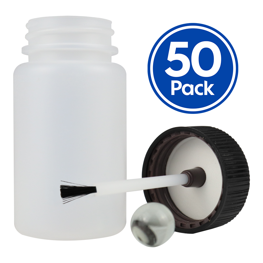 Empty Touch Up Bottles 50ml + Brush Attached To Lid x 50 Pack ...