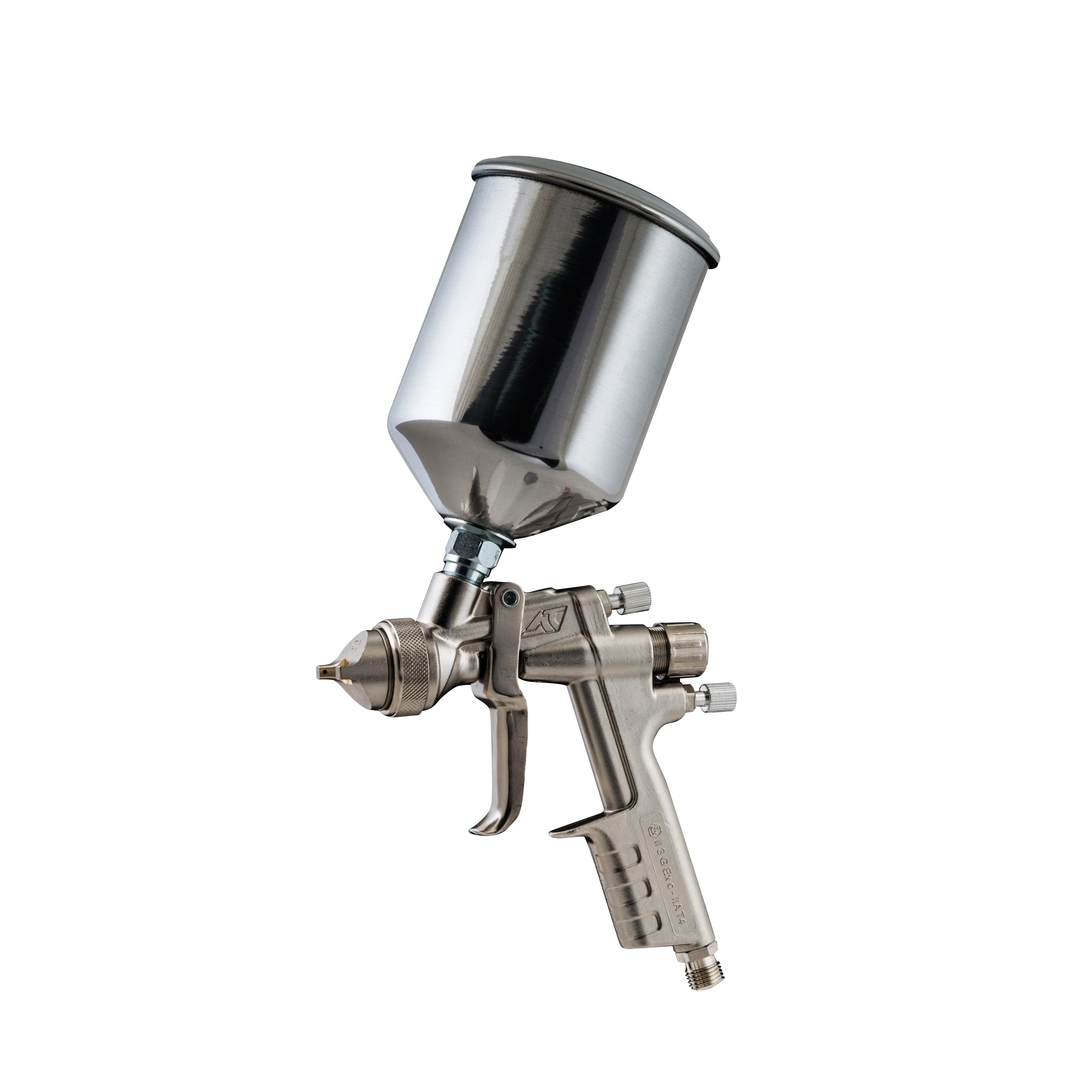 ANI ATS Topcoat Gravity Spray Paint Gun 1.5mm & 1L Aluminum Pot ...