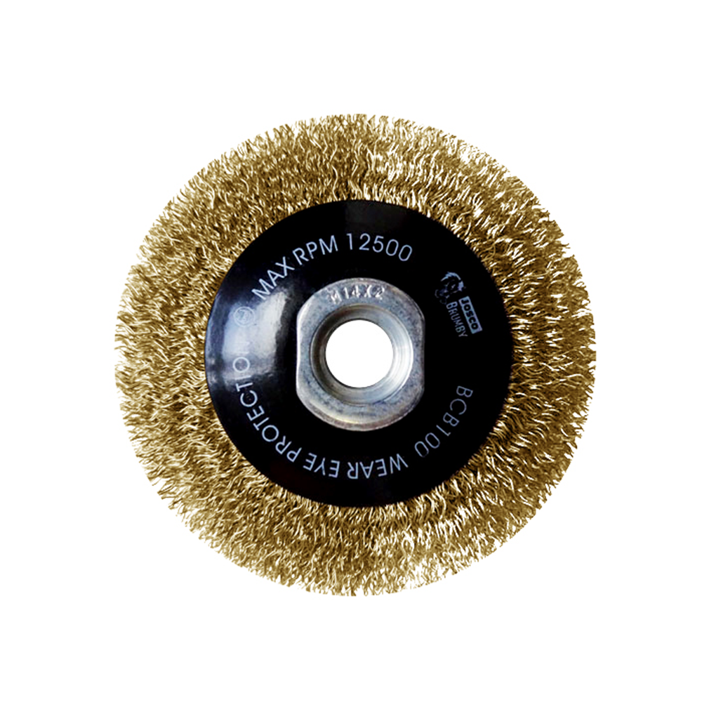Josco Brumby 100mm Crimped Multi-Thread Bevel Brush Twisted Wire ...