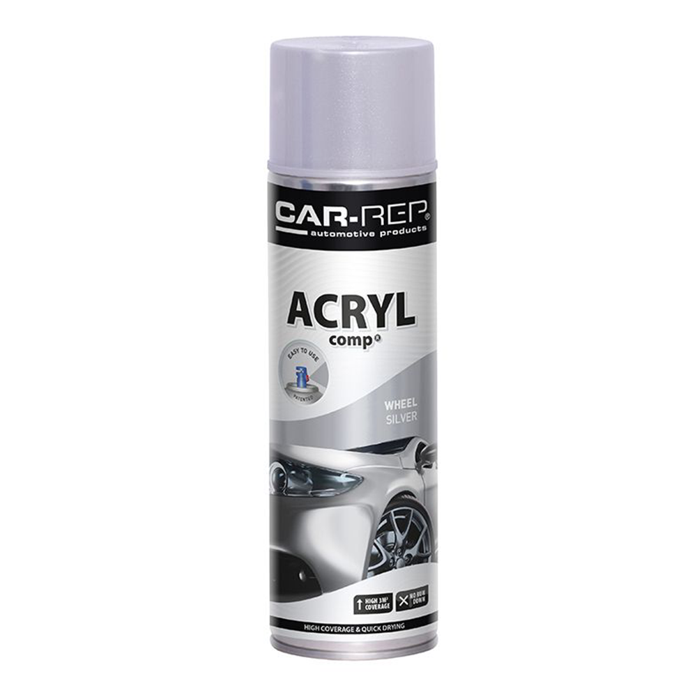 CAR-REP Professional Automotive Acrylic Spray Paint 500ml Wheel Silver ...