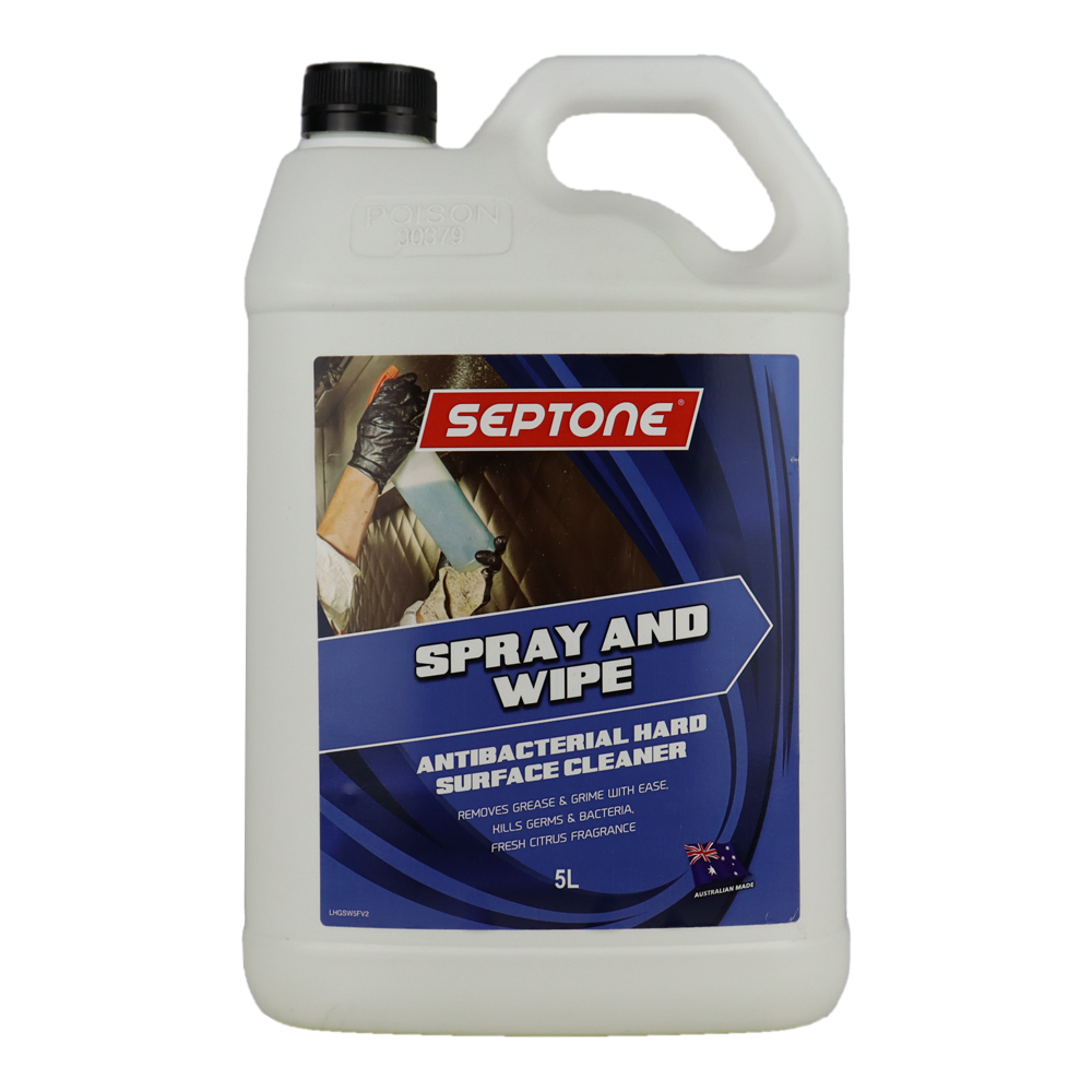 SEPTONE Spray & Wipe Antibacterial Citrus Surface Cleaner 5L Biodegrad ...