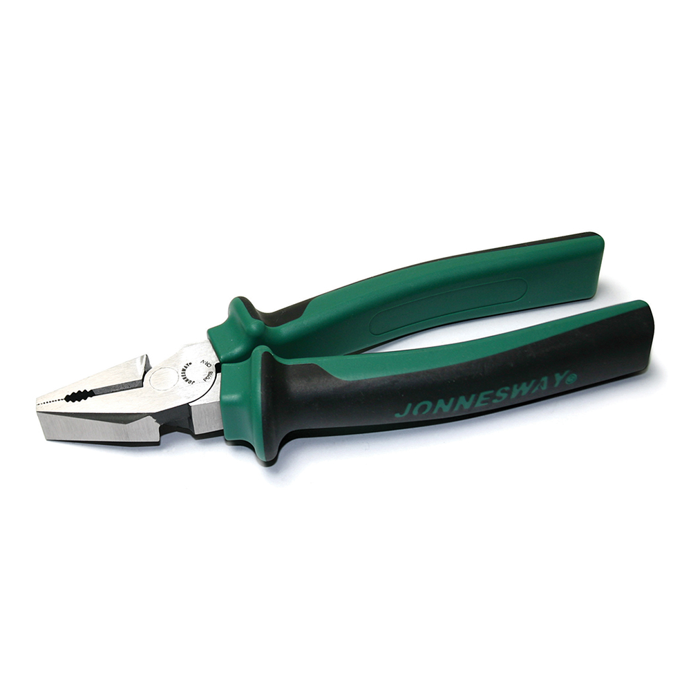 JONNESWAY Combination Pliers 8" High Leverage Ergonomic Grip Professio ...