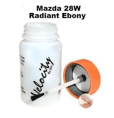 Auto Touch Up Bottle Mazda 28W Radiant Ebony Paint 2 3 6 CX-5 CX-9 BT5 ...