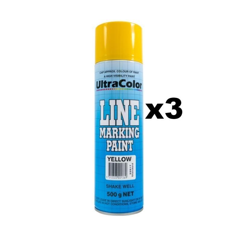 UltraColor Line Marking Paint Yellow 500g x3 – Wholesale Paint Group
