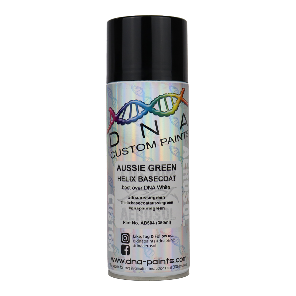 DNA PAINTS Helix Basecoat Spray Paint 350ml Aerosol Aussie Green ...
