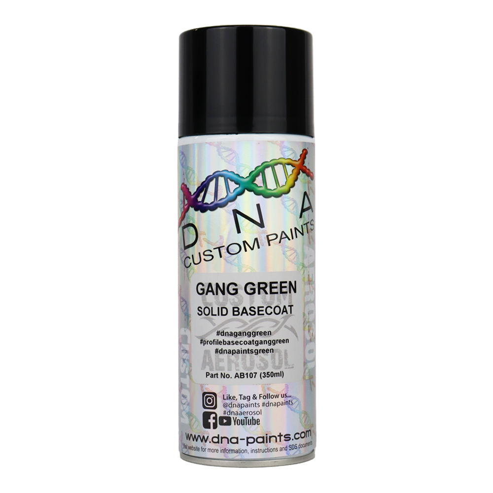DNA PAINTS Solid Basecoat Spray Paint 350ml Aerosol Gang Green ...
