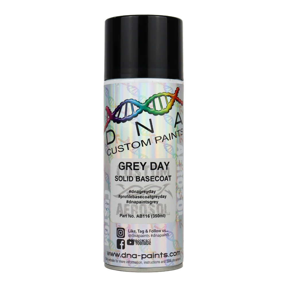 DNA PAINTS Solid Basecoat Spray Paint 350ml Aerosol Grey Day ...